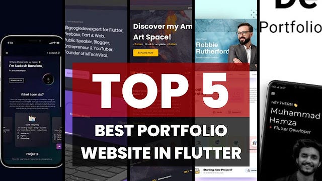 Top FIVE Portfolio Websites In Flutter | by Ayeshaacademyonline | Medium