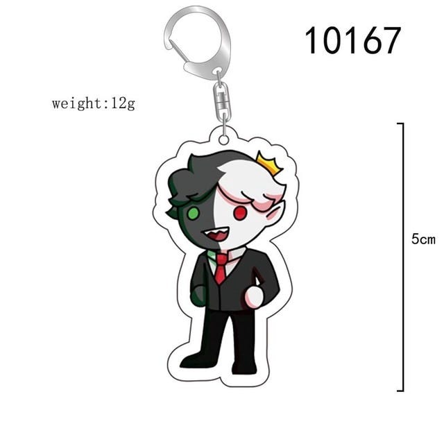 Ranboo Split Smile Keychain - Ranboo Merchandise Shop - Medium