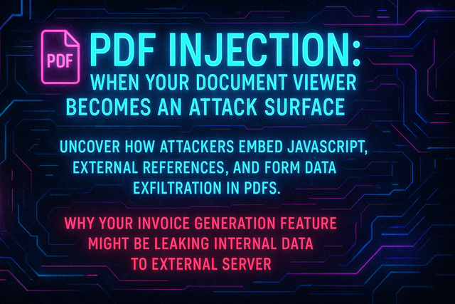 PDF Injection: When Your Document Viewer Becomes an Attack Surface 📑 ...