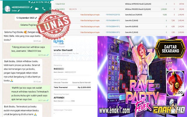 Bukti JP Member Enak4D Bermain Di PG SOFT Tanggal 13 November 2023 - buktijp enak4d - Medium