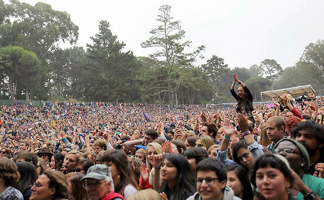Hippie Music Festival Crowd