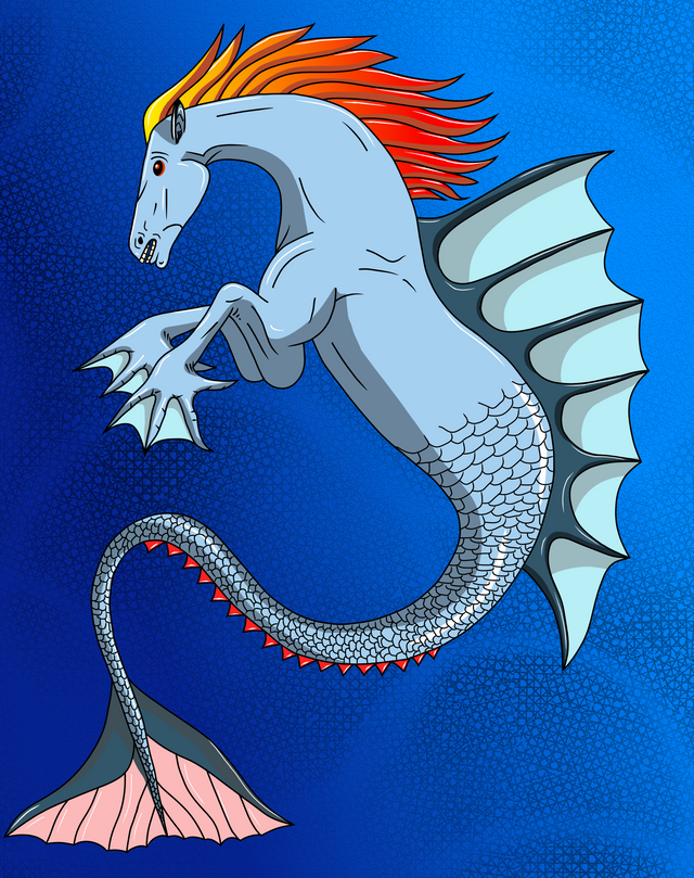 Hippocampus Mythology Drawings
