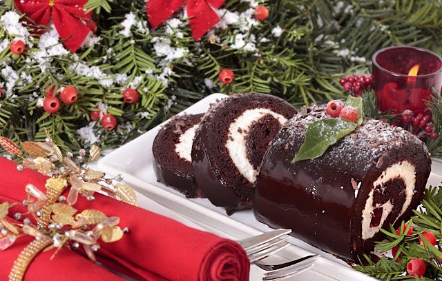 Yule log cake recipe (Christmas desserts) | by Bokavoo.com | Dec, 2024 ...