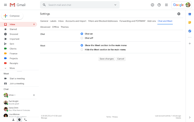 Hide Google Meet in Gmail. A while ago, Gmail got a new section in… | by Mailplane | Medium