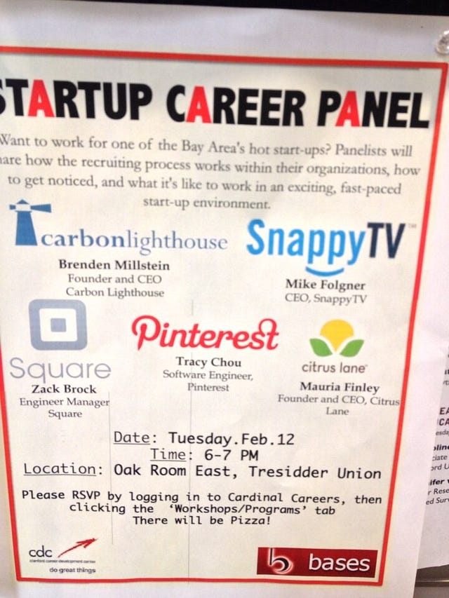 Startup Career Panel | by Tracy Chou | triketora on medium | Medium