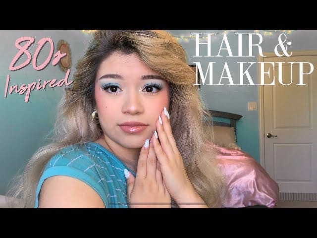80s Inspired Hair & Makeup Tutorial #80s Makeup - Grunge Makeup - Medium