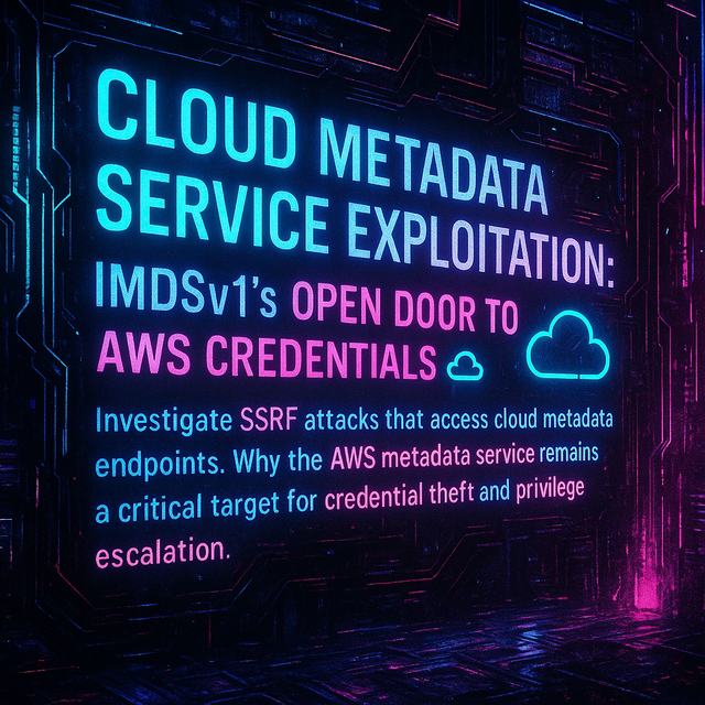 Cloud Metadata Service Exploitation: IMDSv1’s Open Door to AWS Credentials ☁️ | by InstaTunnel ...