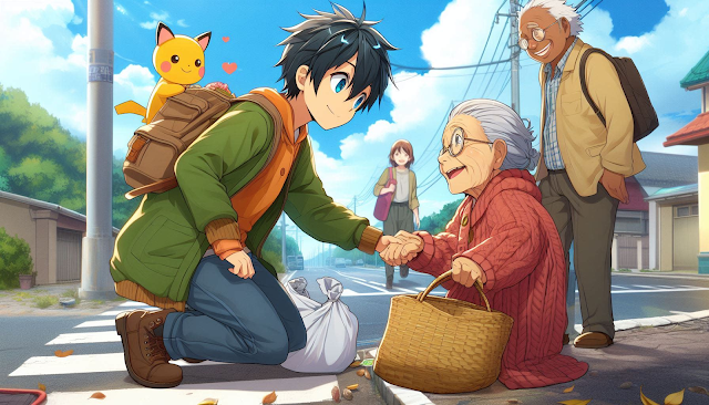 Moral story about helping others. Once upon a time, in a small village ...