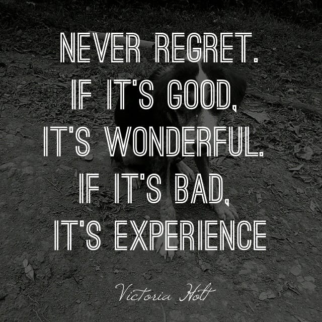 #QOTD NEVER REGRET | by obed nugroho | Etsah | Medium