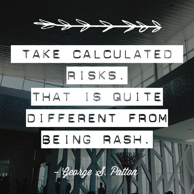 #QOTD another rule to take risks | by obed nugroho | Etsah | Medium
