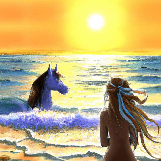 A simple song about a donkey that meets a mermaid, with chords. By GPT ...