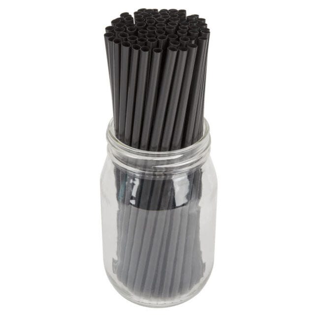 Premium Black Paper Wrapped Straw for Restaurants and Cafes | by ...
