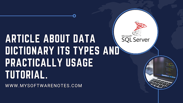 Data dictionary in database — Active and passive data dictionary | 100% ...