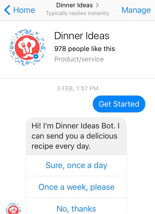 Thinking What to Cook Again? Ask Dinner Ideas Bot | by Payal | Kontiki ...