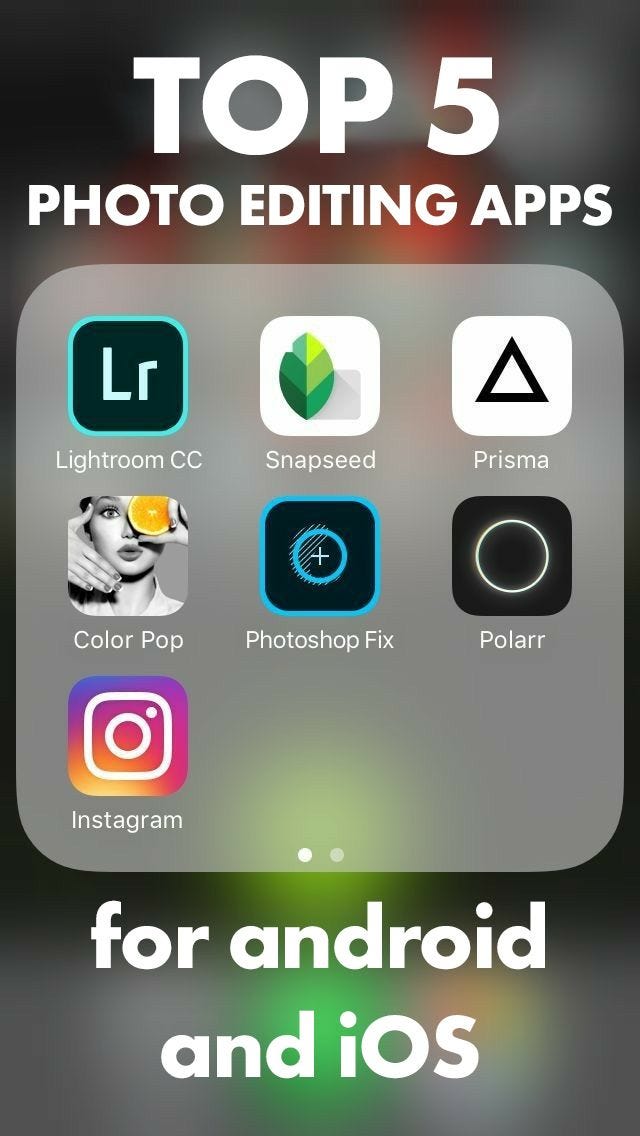 Top 5 apps for editing pictures for androids | by Taimoortechnical | Medium