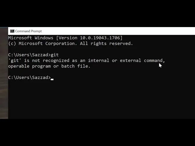 ‘git’ is not recognized as an internal or external command | Git Error ...