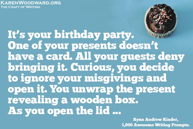 Writing Prompt: Birthday Party. It’s your birthday party. One of your ...