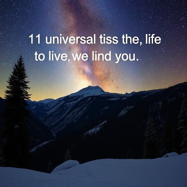 11 universal truths to live by - Masood Asif - Medium