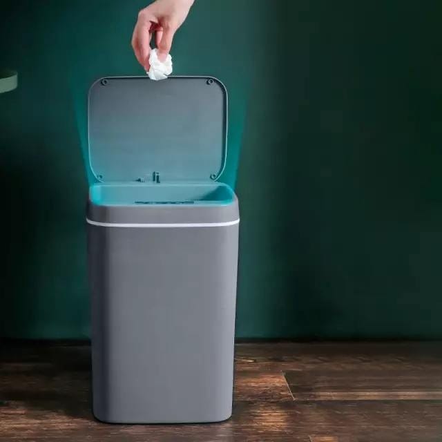 Fingerprint-Proof Trash Can with Automatic Sensor 2022 Automatic Touchless Sensor Kitchen Trash ...