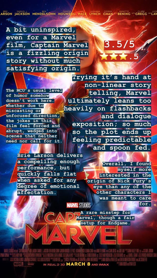 Captain Marvel (2019) | by Nicholas J. Piser | Film Point | Medium