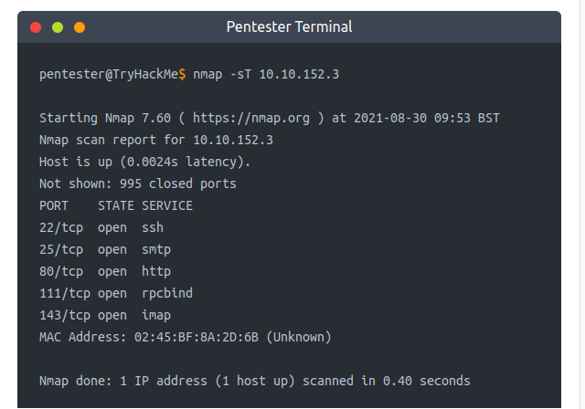 tryhackme| Nmap Basic Port Scans writeups | by kawsar uddin | Medium