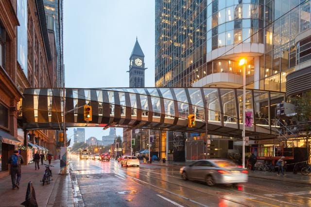 New Pedestrian Bridge Opens at Cadillac Fairview’s Eaton Centre | by ...