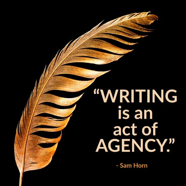 Why Writing is an Act of AGENCY. This morning, I read that Barnes and ...
