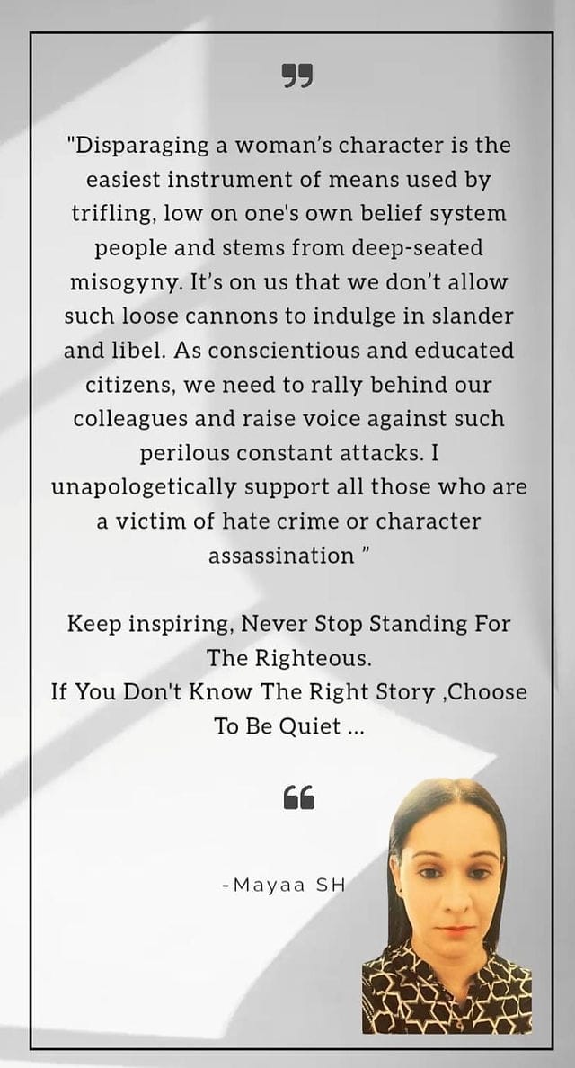 Resilience in Reflection: Mayaa SH’s Response to Bullying and Character Slurs. | by DWI Media ...