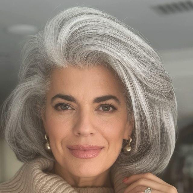 Timeless Elegance Grey Human Hair Wigs And Human Hair Bob Wigs By Kylie K Apr 2024 Medium