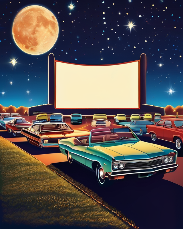 One AI Image: 70s drive-in movie theater, Voting Time, #starryaiweekly ...