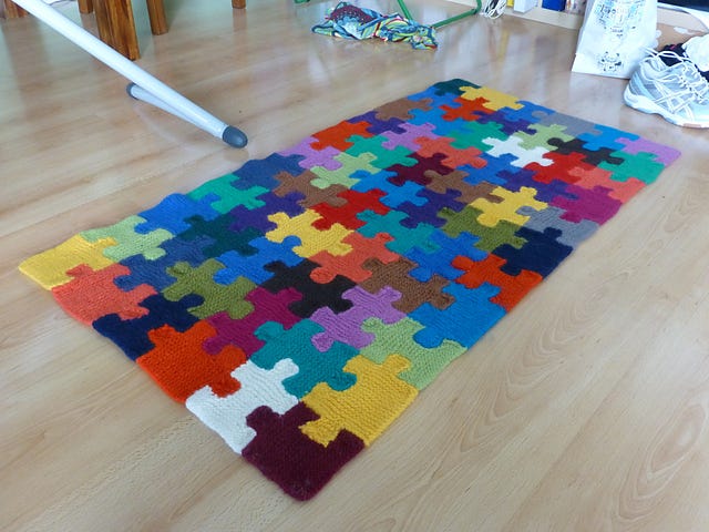 Knit a Fabulous Puzzle Pieces Afghan … Gorgeous Stashbuster Alert! | by ...