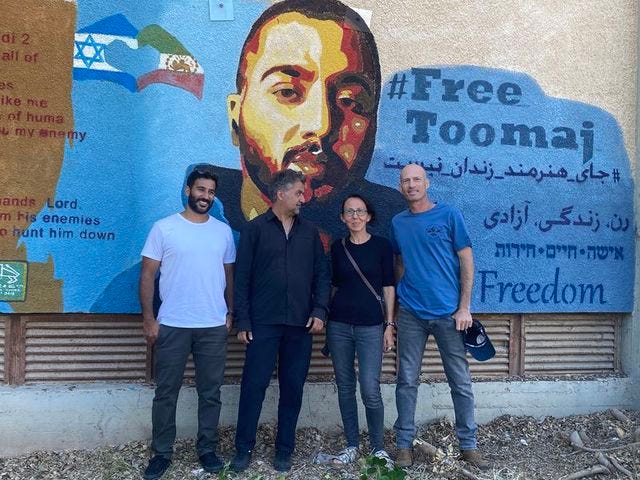 The artist Hooman Khalili presents two murals “Freedom of a woman’s ...