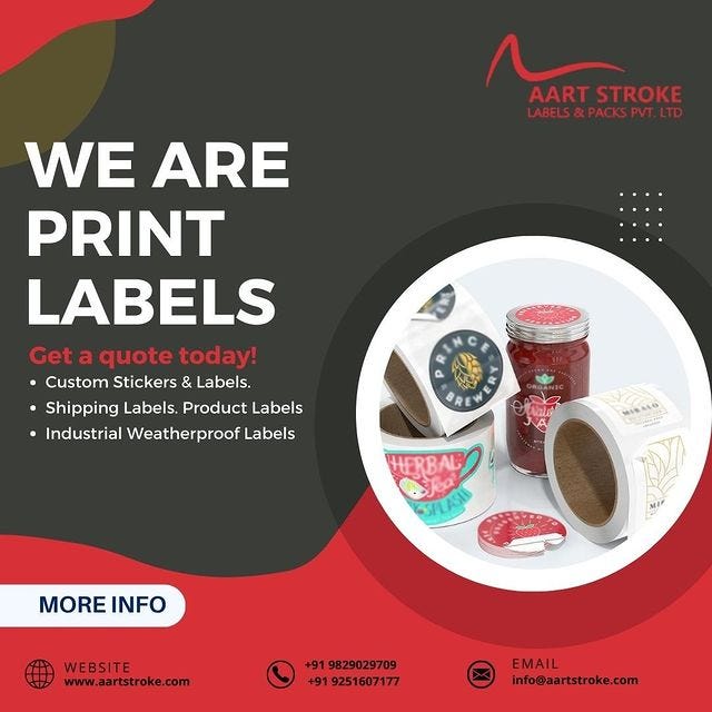 Best Label Printing Service in Jaipur — Aartstroke - Aart Stroke - Medium