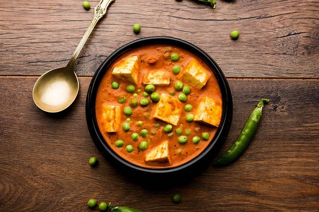 Easy Matar Paneer Recipe: An everyday dish of cottage cheese and peas ...