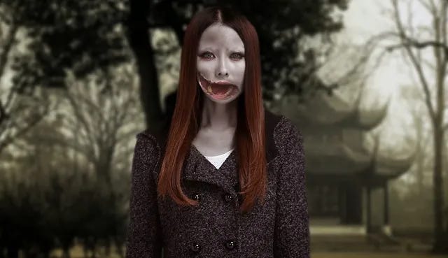 Legend of Kuchisake-onna, The Woman With A Split Mouth | by Terry Larch ...