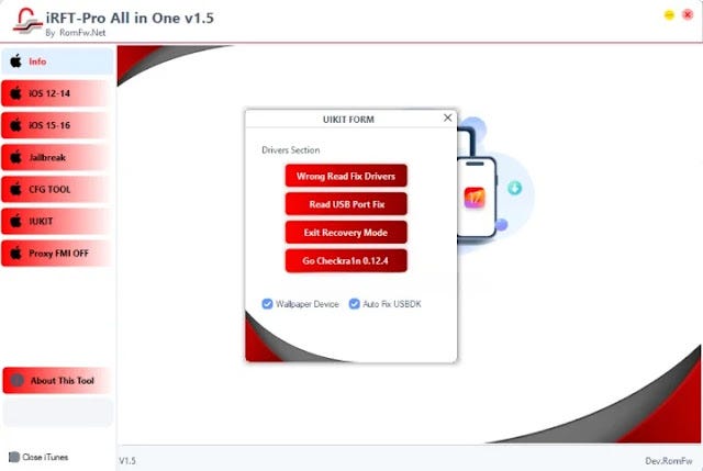 iRFT Pro (iRomFw Bypass AIO) New Tool Bypassing iCloud Activation 2024 ...