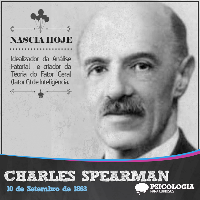 Hoje Charles Spearman faria 155 anos de idade. | by Psicologia Para ...