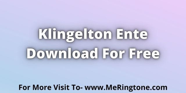 Klingelton Ente Download For Free - MeRingtone - Medium
