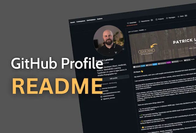 Why you should create a GitHub profile README (as a job seeking dev) | by Patrick Lemmer | Medium