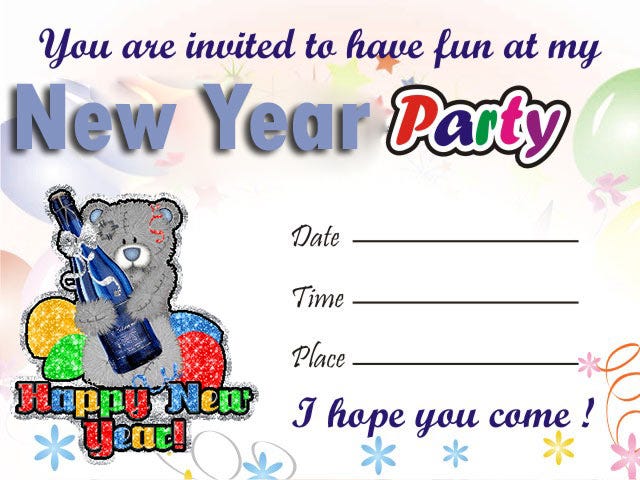 New Year Invitation Card. We as a whole realize that a fresh year… | by ...
