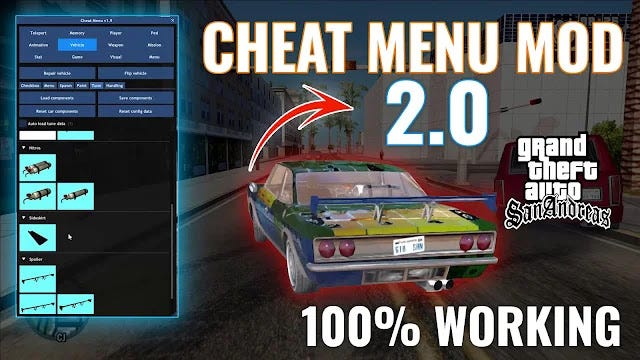 GTA San Andreas Cheat Menu Mod 2.0 With Best Cheat Codes in 2024 ...
