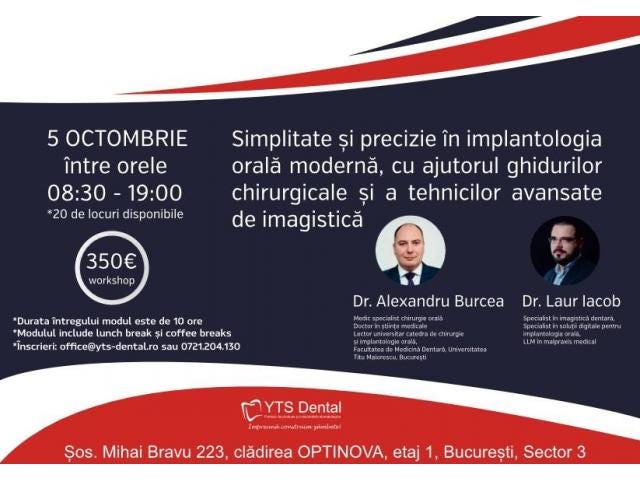 Hands-on si Prezentare Dr. Alexandru Burcea si Dr. Laur Iacob ...