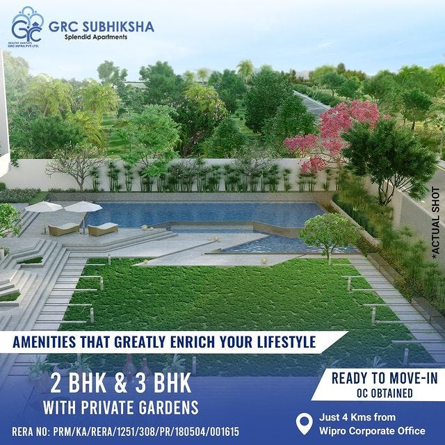 Great Amenities by Top Builders in Bangalore GRC Infra - GRC Subhiksha - Medium