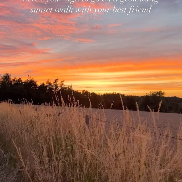 Here's your sign to go on a grounding sunset walk with your best friend ...