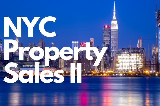 NYC Sales Analysis [ Beginner] Part Two | by Nishanth Fiona | Medium | Medium