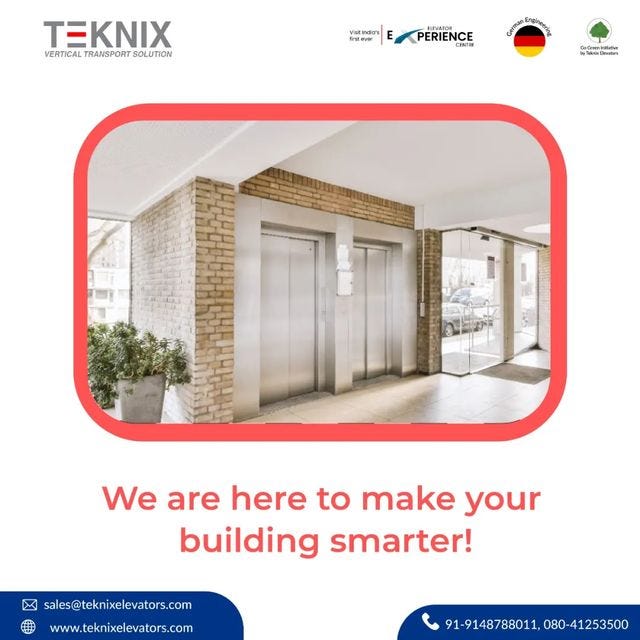 Smarter Elevator Manufacturers in Hyderabad — Teknix Elevators - teknix elevators - Medium