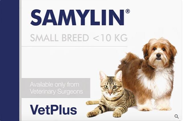 SAMYLIN Liver Supplement For Small Dogs And Cats 30 Tablets