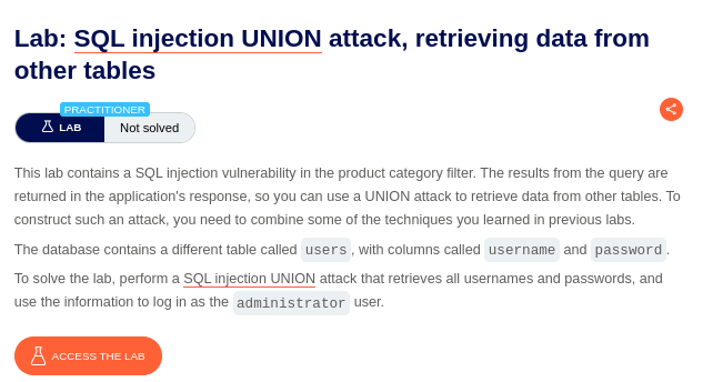 SQLi: PortSwigger Labs (LAB 5 of 18) | by Eyosiyas Eyasu | Oct, 2023 | Medium