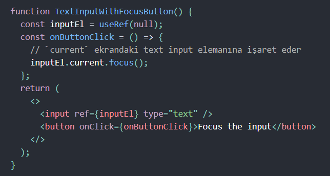 React “ useRef() ” Kullanımı - Mehmet Can Sağıroğlu - Medium