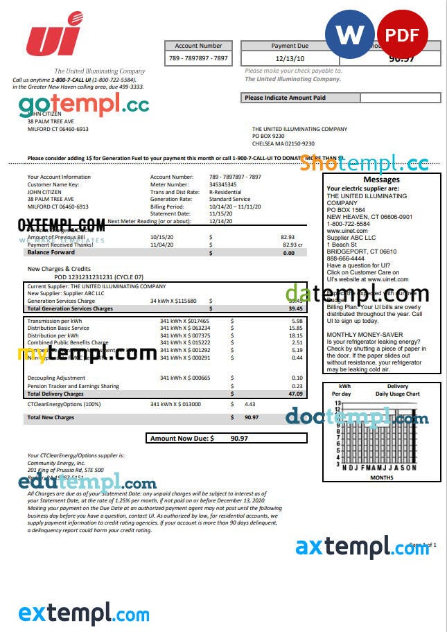 USA Connecticut The United Illuminating Company electricity utility ... USA Connecticut The United Illuminating Company electricity utility ...
